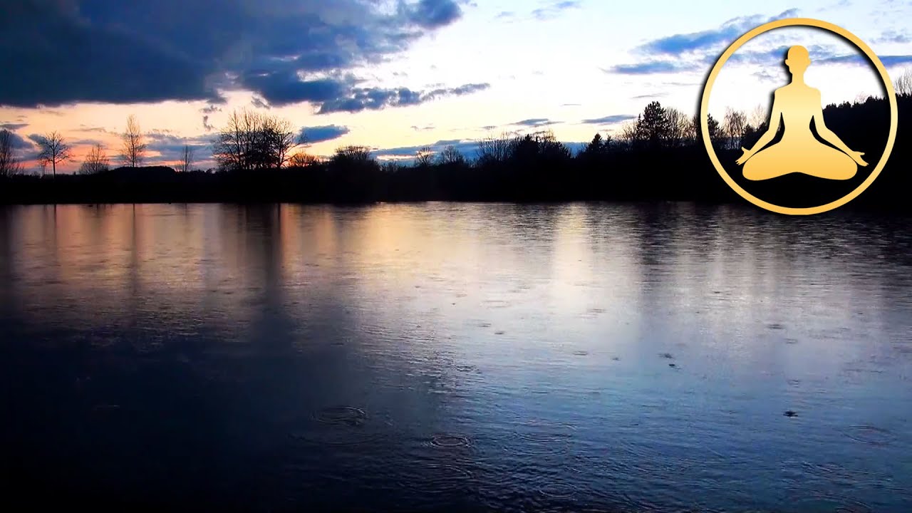 relaxing rain on a sunset lake (pure nature sounds and birds) - FULL HD ...