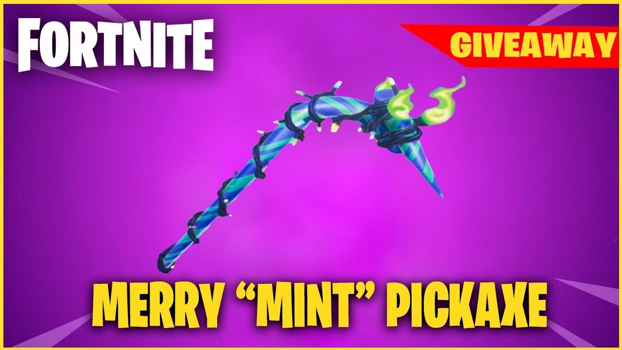 FORTNITE - GIVEAWAY - MERRY MINT PICKAXE - YouTube