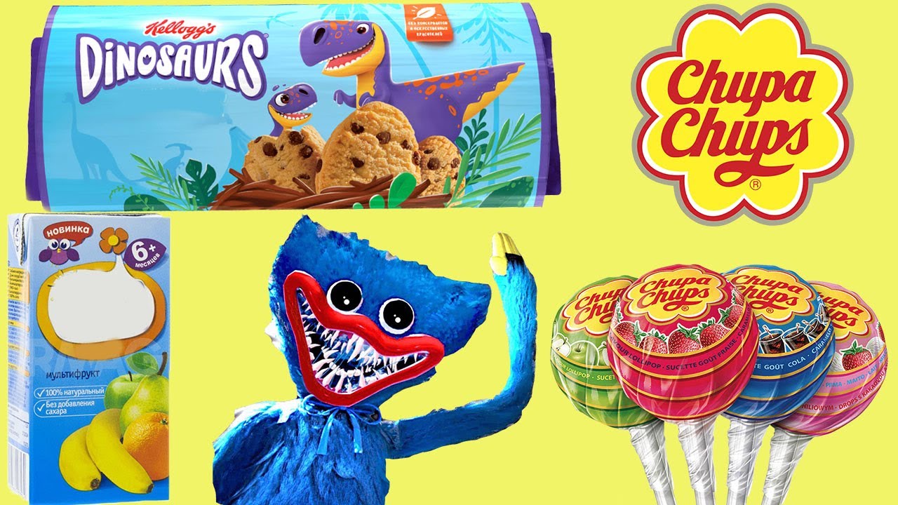 Satisfying Video | ASMR With Huggy Wuggy | Chupa Chups | Juice Fruit ...