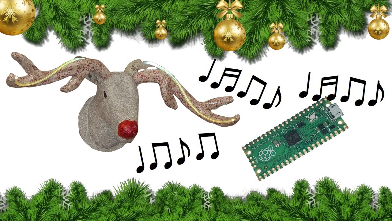 Raspberry Pi Pico 2W Christmas Reindeer MP3 Player with blinking LEDs ...