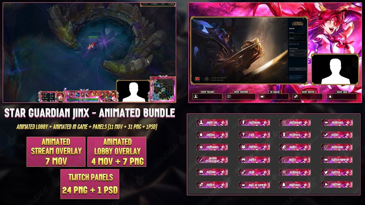 🎞️[ANIMATED] STAR GUARDIAN JINX - BUNDLE - YouTube