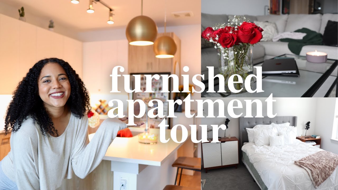 Furnished Apartment Tour | brand new 760 sq ft 1bed, DFW Texas - YouTube