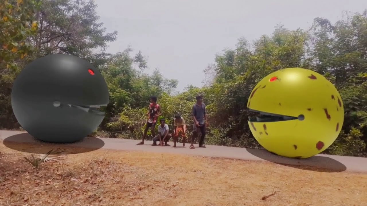 Pac-Man in real life | Pac-Man vs humans - YouTube