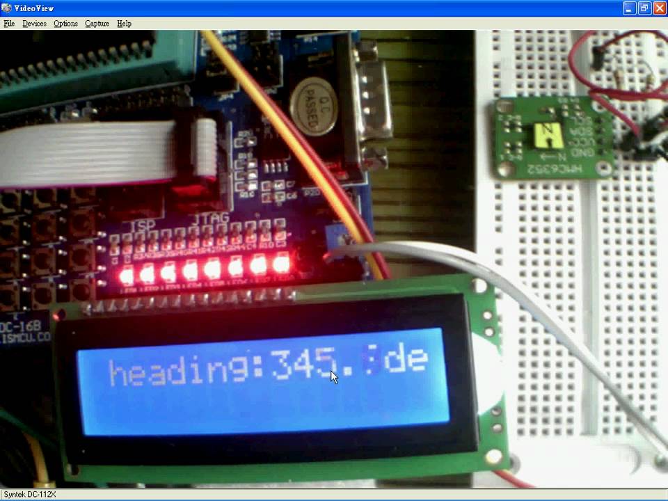 HMC6352 Digital Compass ATMega16 tutorial - YouTube
