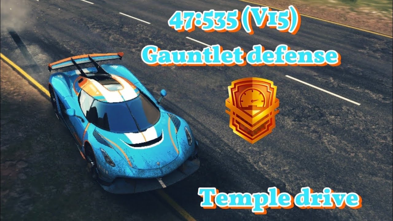 Asphalt 8, Temple drive, Gauntlet defense 47:535 (V15) - YouTube
