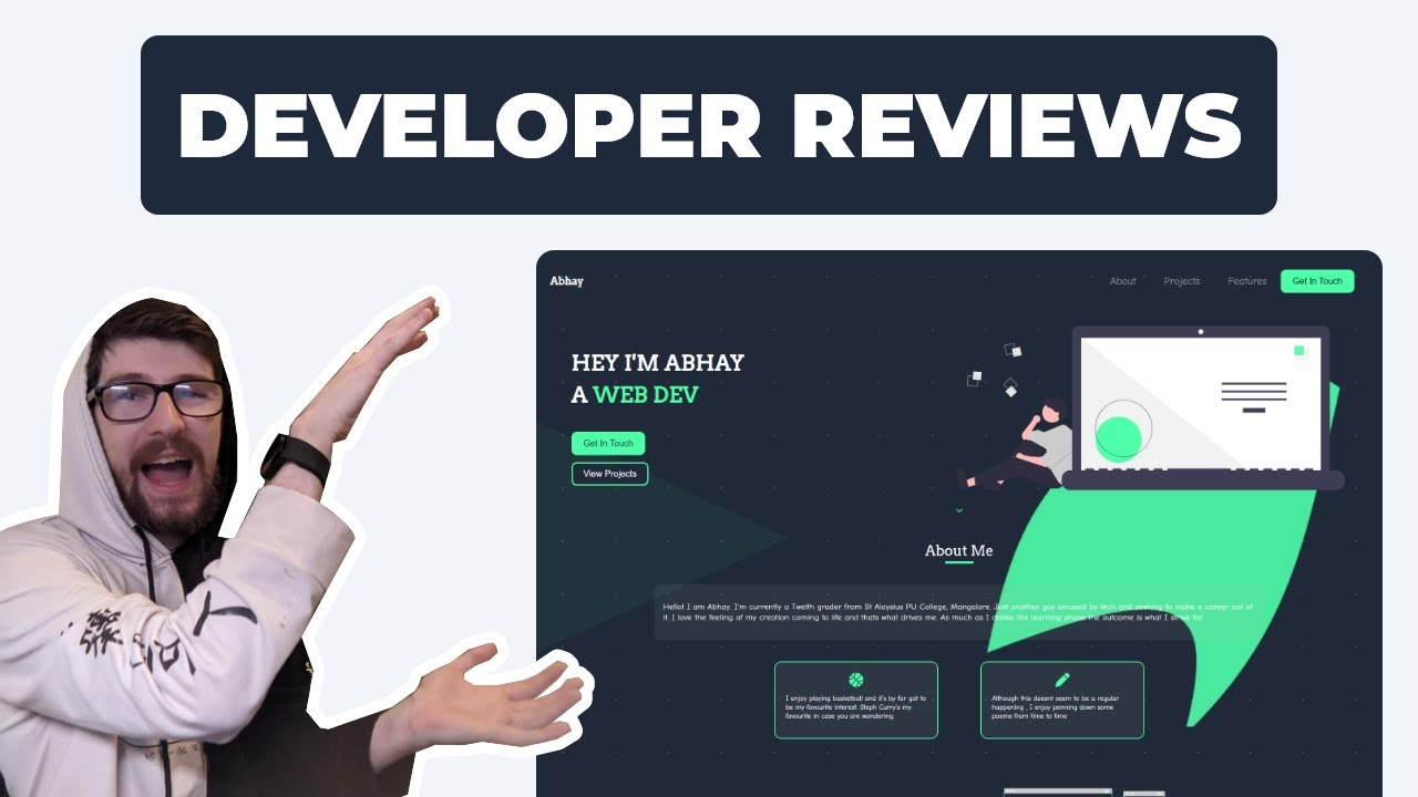 Web Developer Reviews YOUR Websites! #1 | Portfolio Websites - YouTube