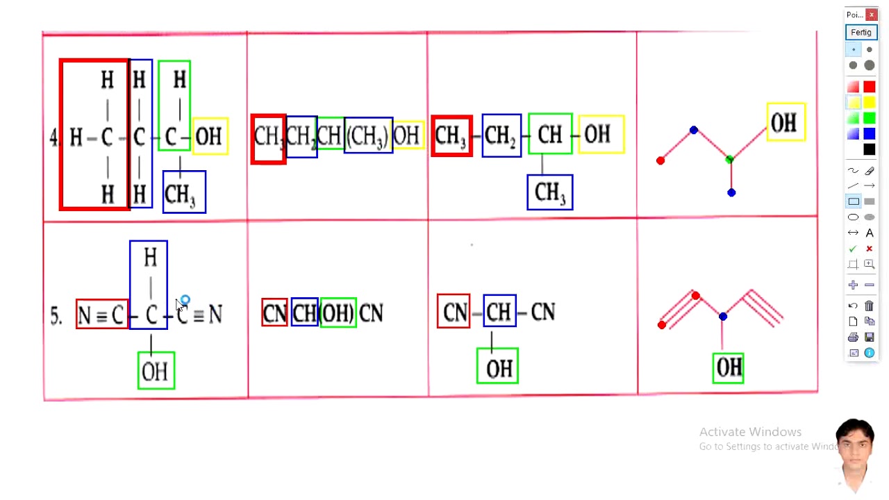 Bond line formula or zig zag formula, Drawing the molecules in 3D ...
