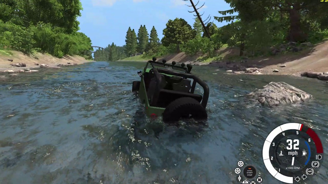 Amphibious Jeep Excursion - beamNG Drive - YouTube
