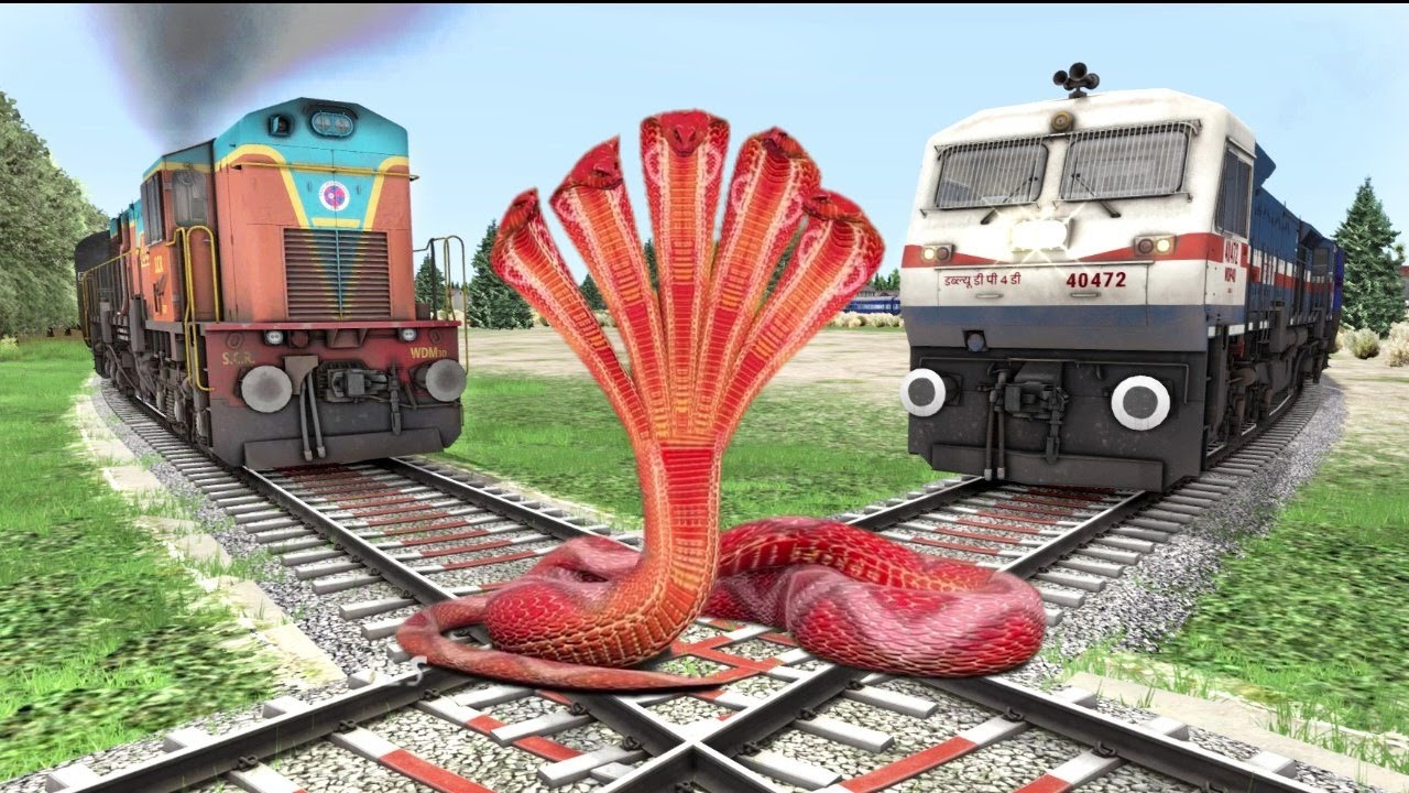 Giant Five Headed Snake Stops Two Trains in Jungle | Snake Video - YouTube