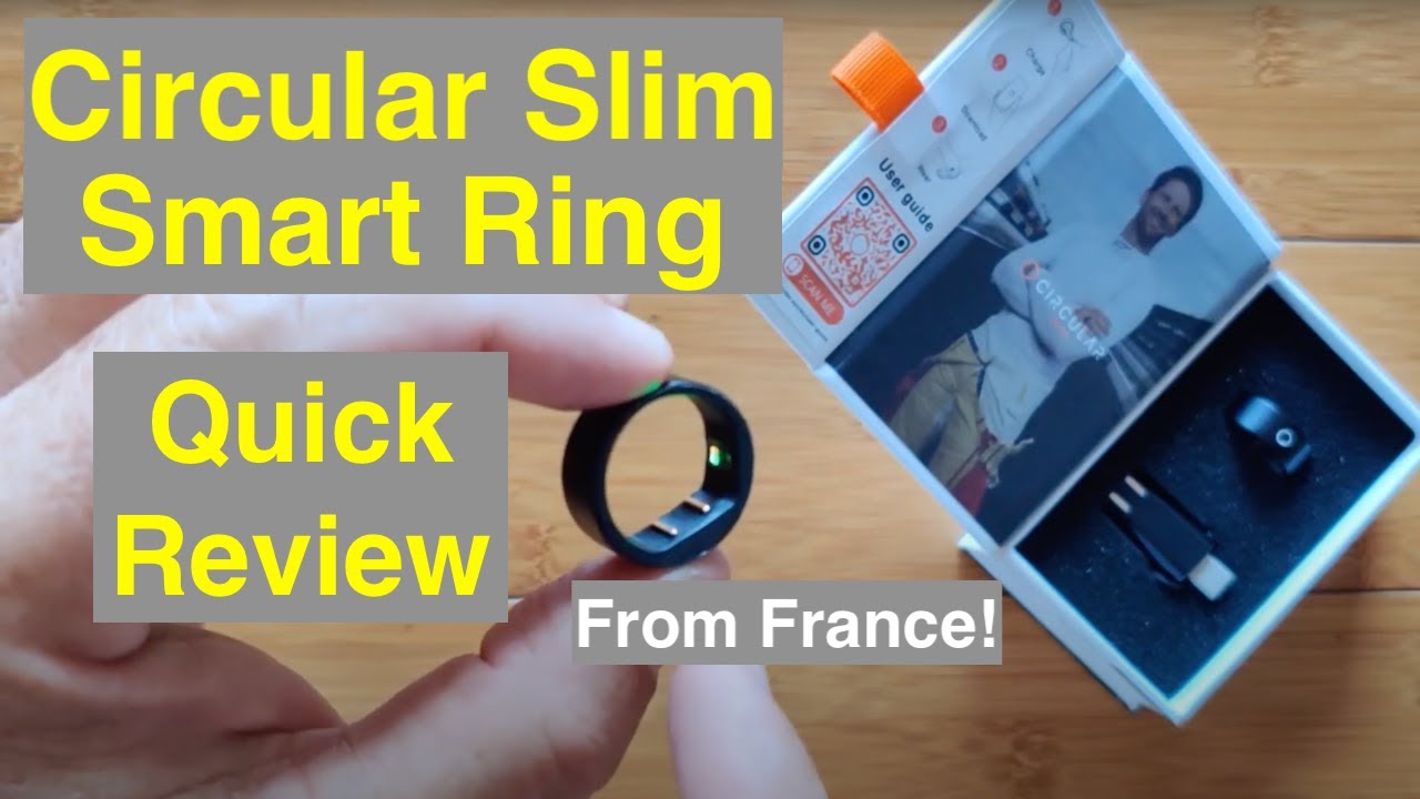 Circular Slim Smart Ring with Touch/Vibration 24HR & Live SpO2/HR/Temp/Stress/Sleep: Quick ...
