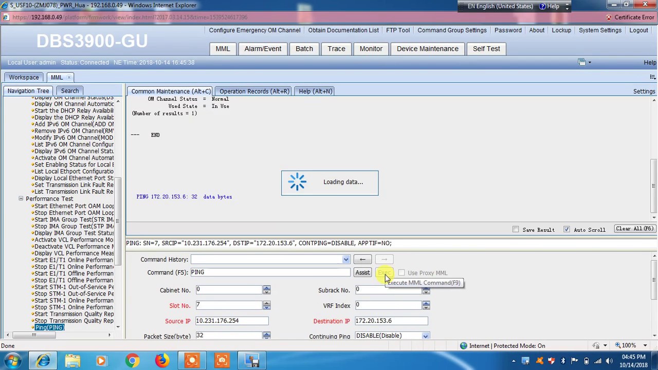 Ping Test Of Huawei BTS 3900 3G | Delta Telecom - YouTube