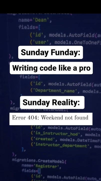 Sunday Funday vs Sunday Reality #programming #php #pyhton #coding #programmers #weekend - YouTube
