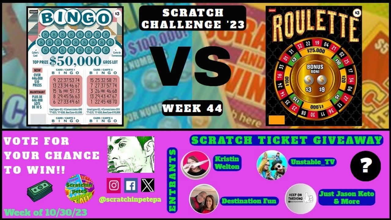 Scratchin' Pete | Scratch Challenge: Instant Bingo VS Roulette | Week 44 2023 - YouTube