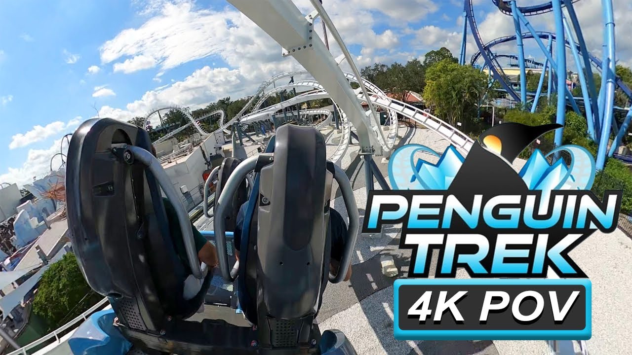 Penguin Trek **NEW FOR 2024** (4K Back Seat POV)- SeaWorld Orlando ...