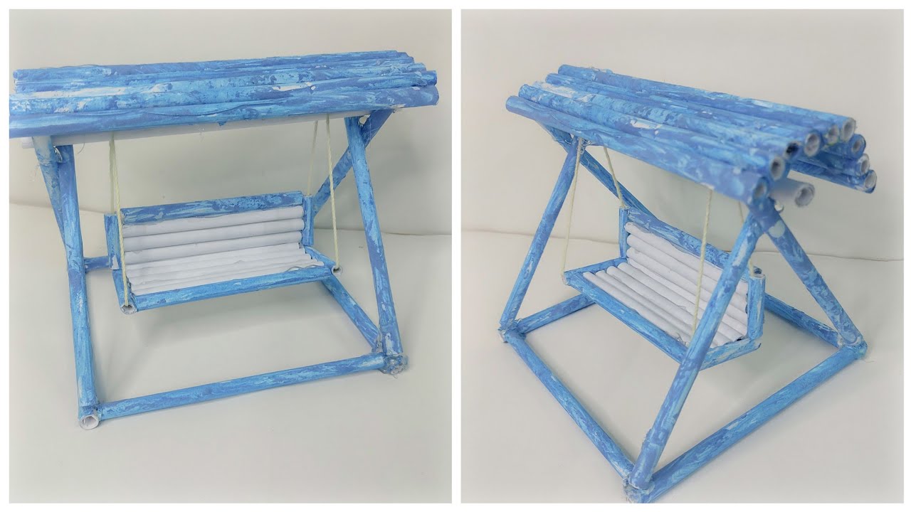 paper crafts idea / best out of waste / DIY Miniature Swing Making at ...