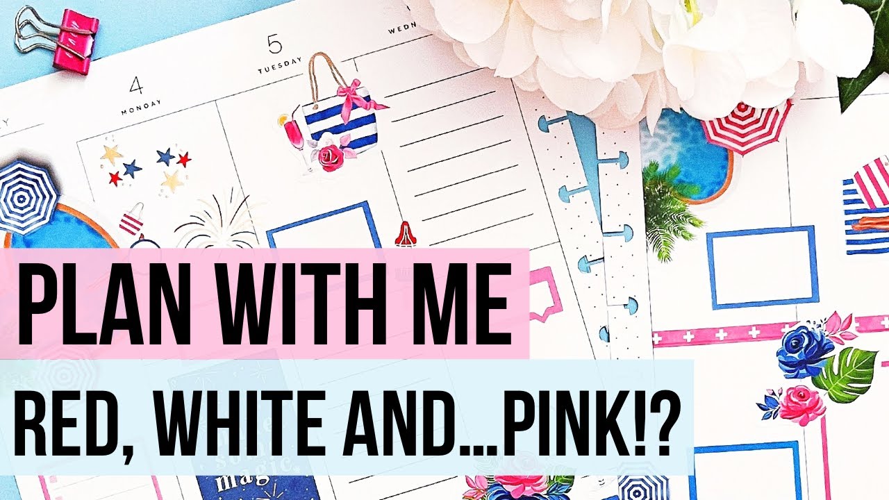 Plan With Me - Big Vertical Happy Planner! 4th of July Week 2022 | Live ...