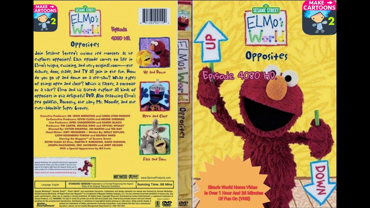Elmo's World: Opposites (2008 DVD) Episode 4080. - YouTube
