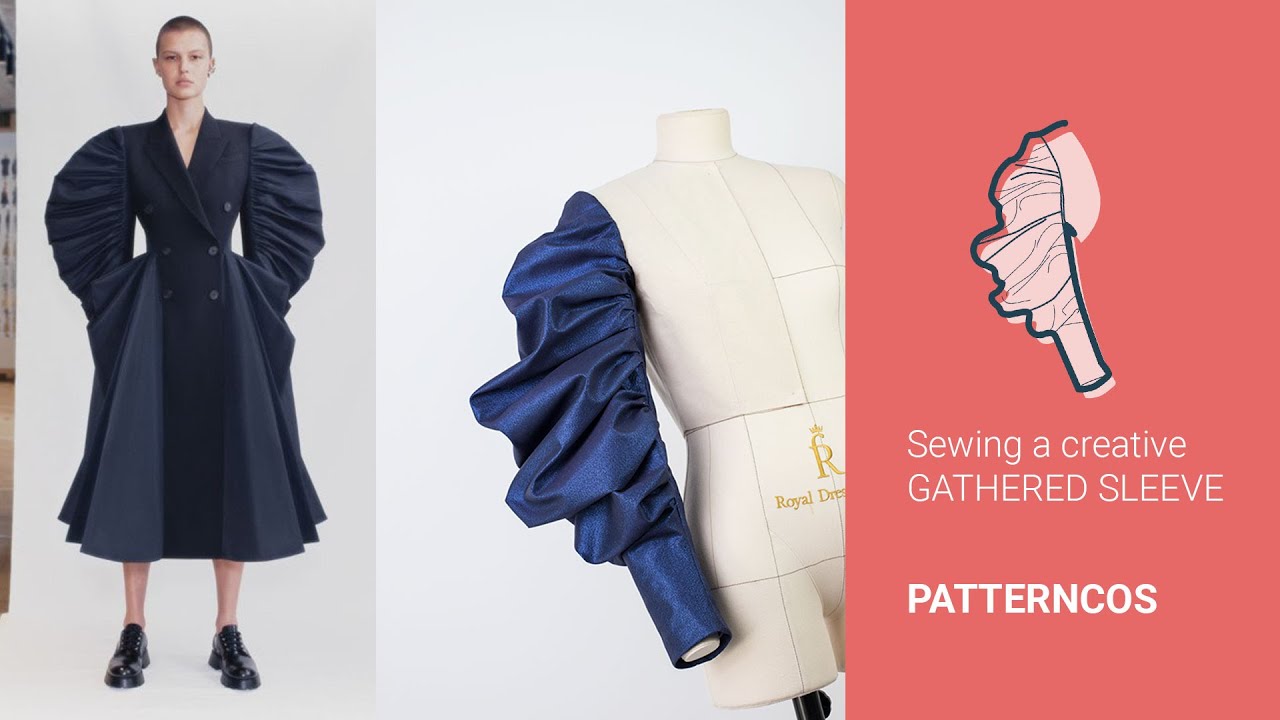Sewing a creative gathered sleeve 🌸 ENGLISH 🌸 Alexander Mcqueen Vives 🌸 ...