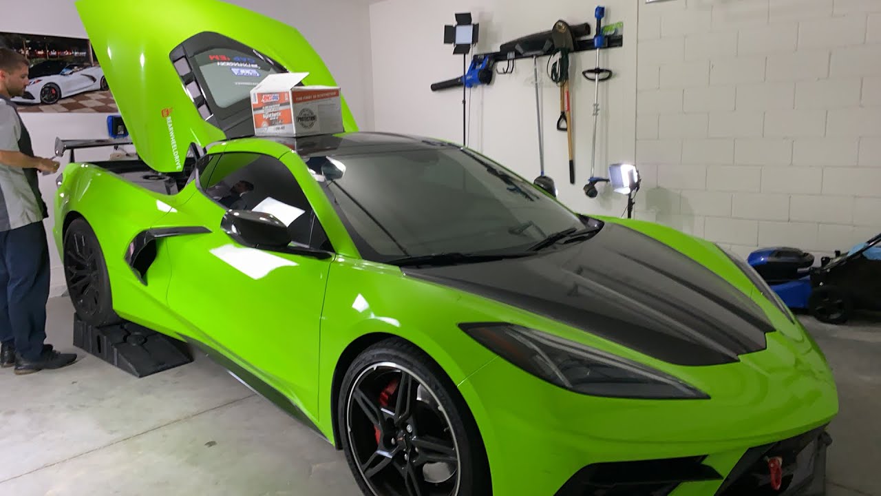 C8 Corvette LIVE Oil Change - YouTube