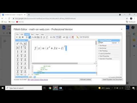 Writing a math formula using the FMath Equation Editor and inserting it ...