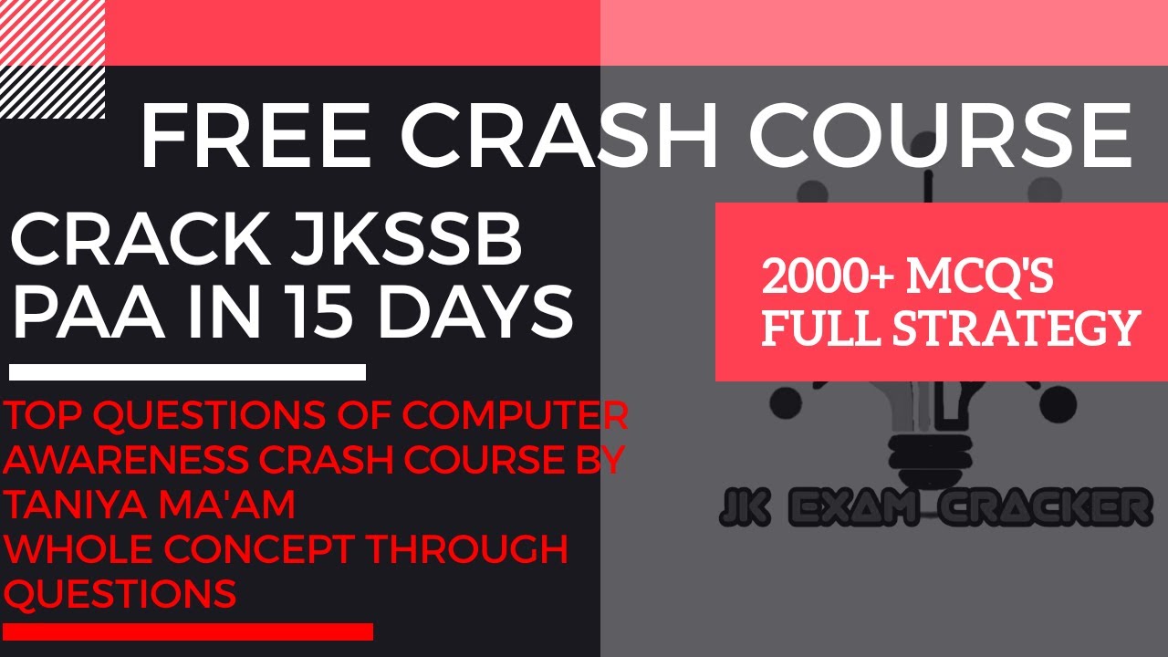 Day 03 Ii Mcqs On Input And Output Devices Ii Crash Course Jkssb