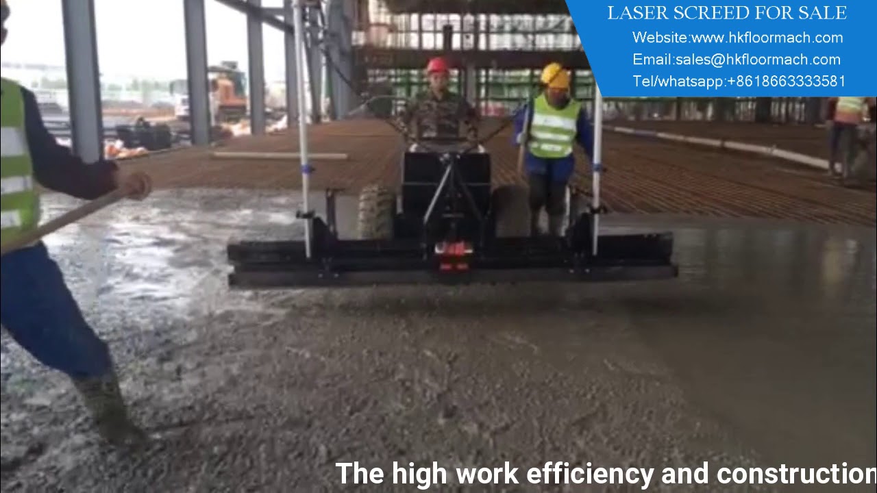 EV850 2T walk behind concrete laser screed machine construction site ...