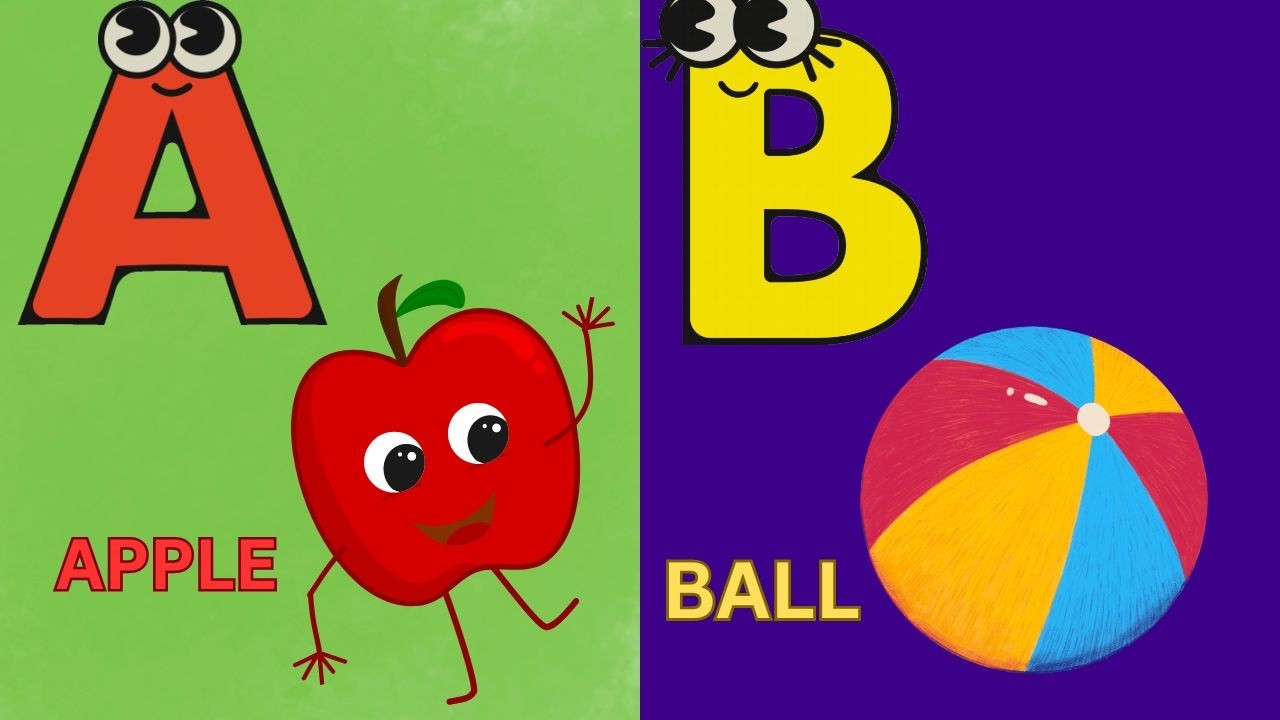 abc 2 word with phonic sound/abcd phonic song/alphabets/a for apple ...