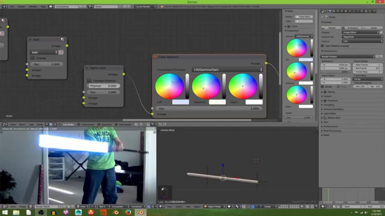 Motion Tracking in Blender: how to make a lightsaber without ...