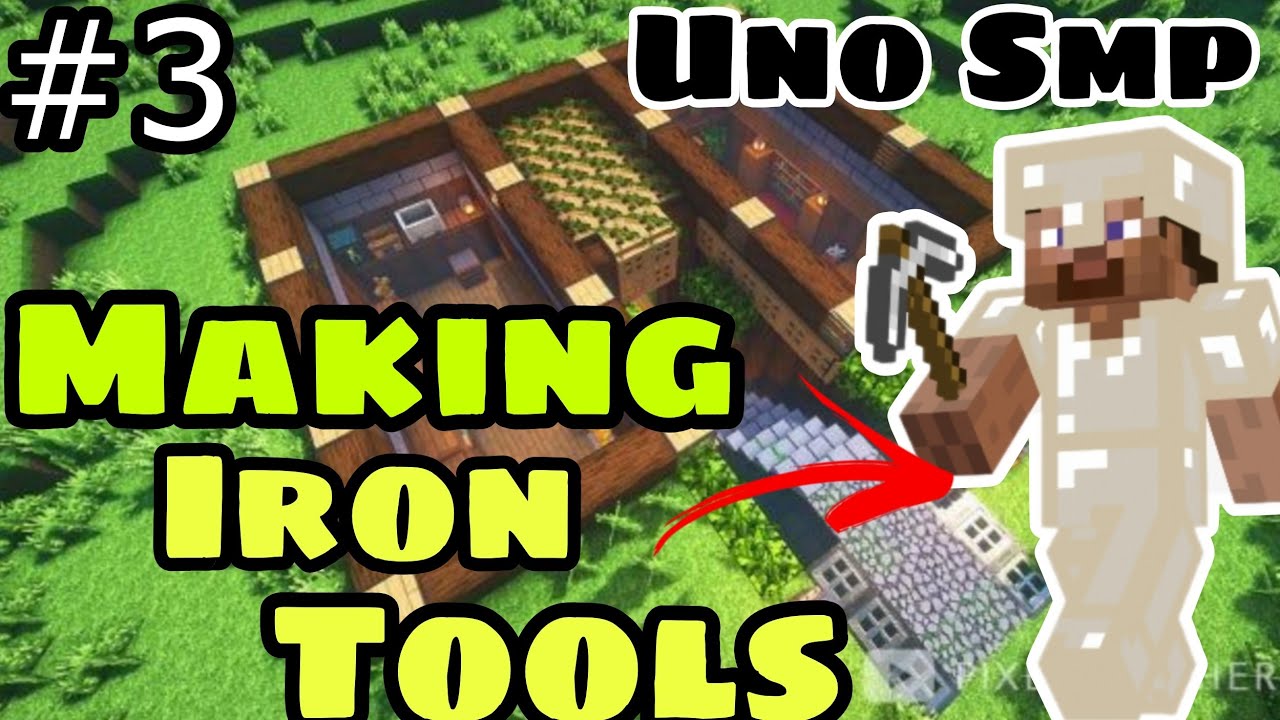 Crafting Iron Tools For An Adventure ⚔️||UNO SMP|| Ep-3 ||#minecraft # ...