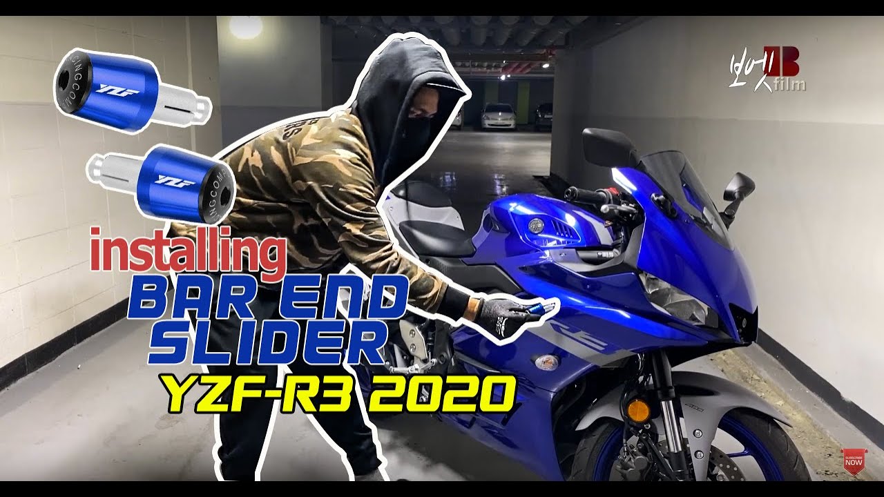 Installing Handle Bar End to YZF R3 2020 / StarknightMT - YouTube