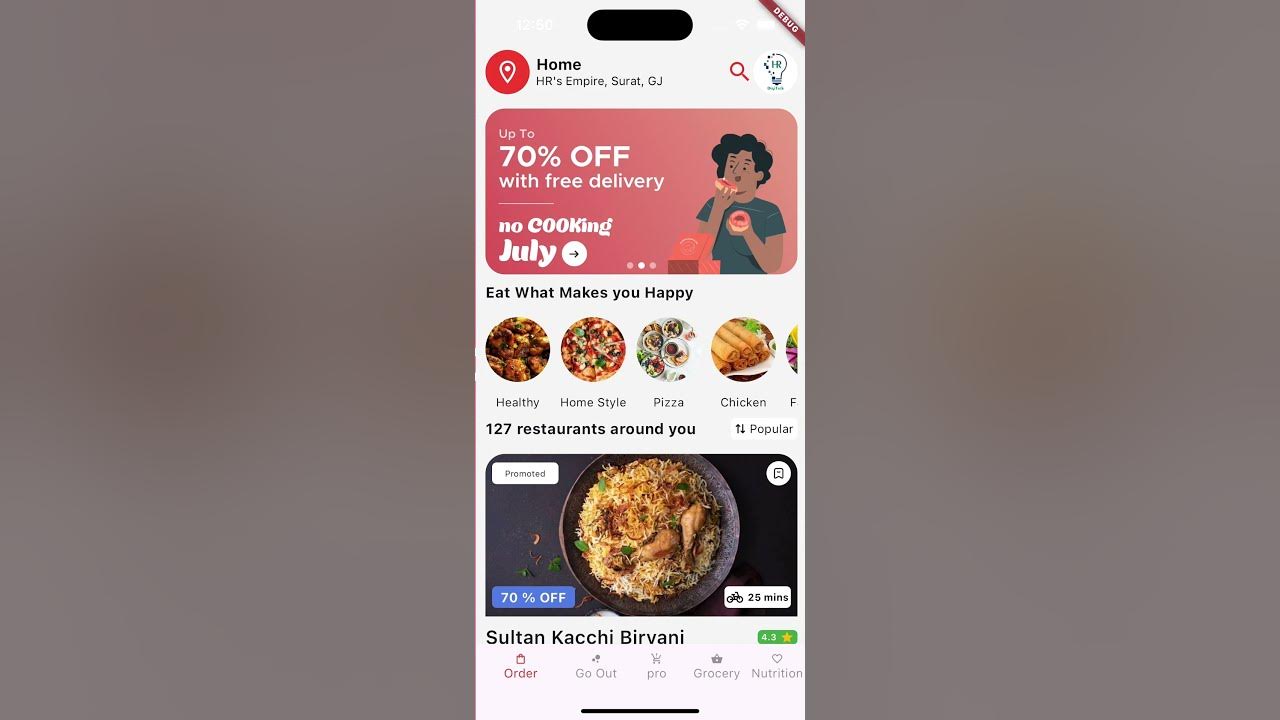 Complete Guide: Create Zomato App UI with Flutter | Step-by-Step Flutter UI Tutorial for ...