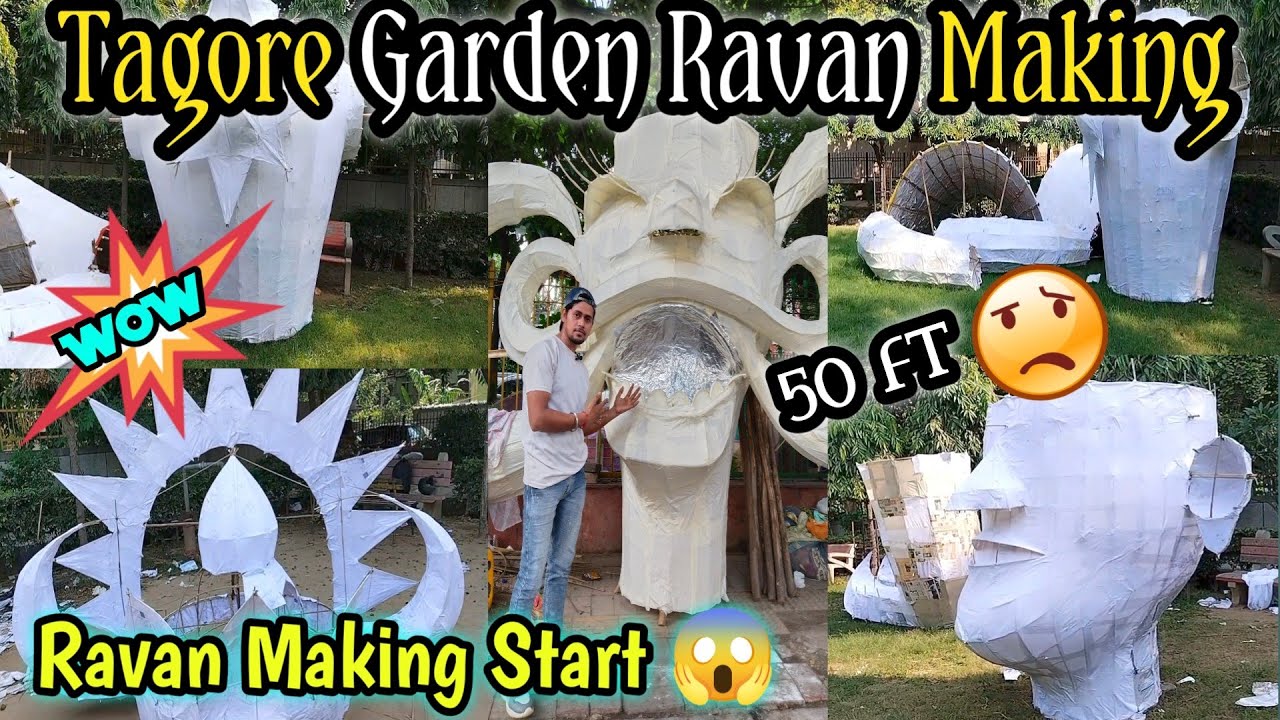 Tagore Garden Ravan Making | How To Make Ravan | How To Make Ravan For ...
