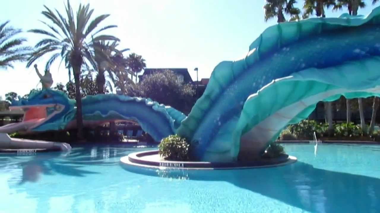 Disney's Port Orleans French Quarter Resort Pool Tour, Doubloon Lagoon ...