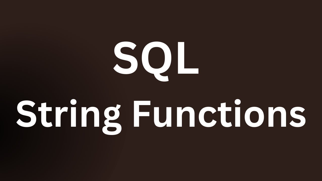 SQL String Functions in Snowflake | Upper | Lpad | Trim | Replace - YouTube