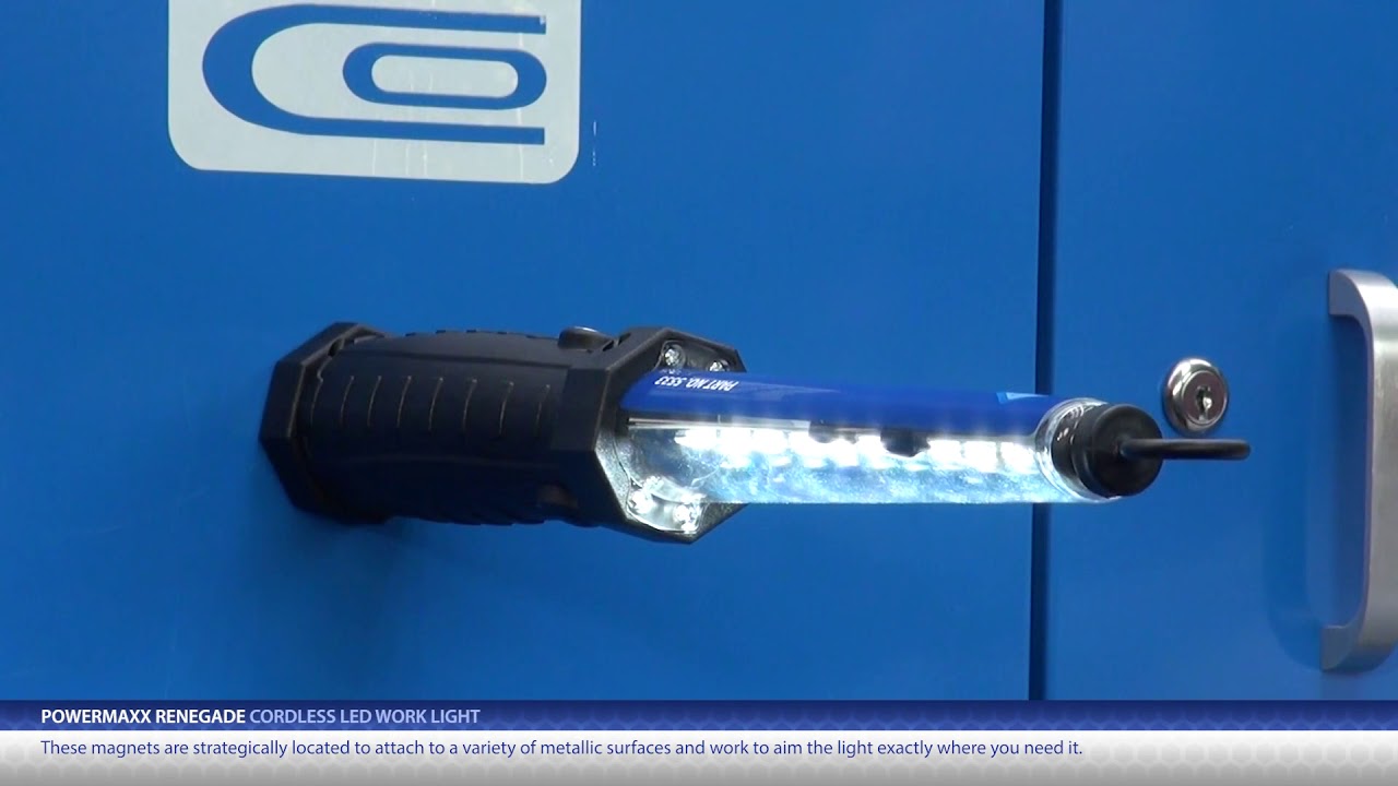 PowerMaxx Renegade – Cordless LED Work Light - YouTube