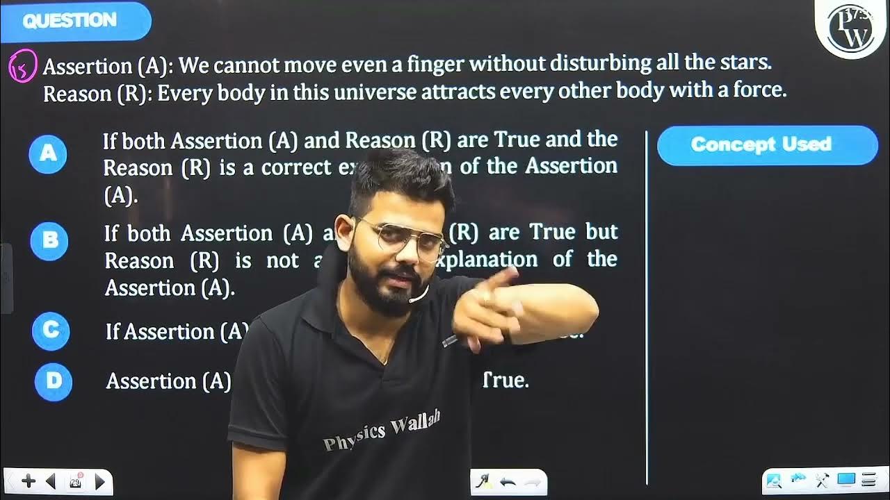 Assertion (A): We cannot move even a finger without disturbing all the stars.Reason (R): Every b ...