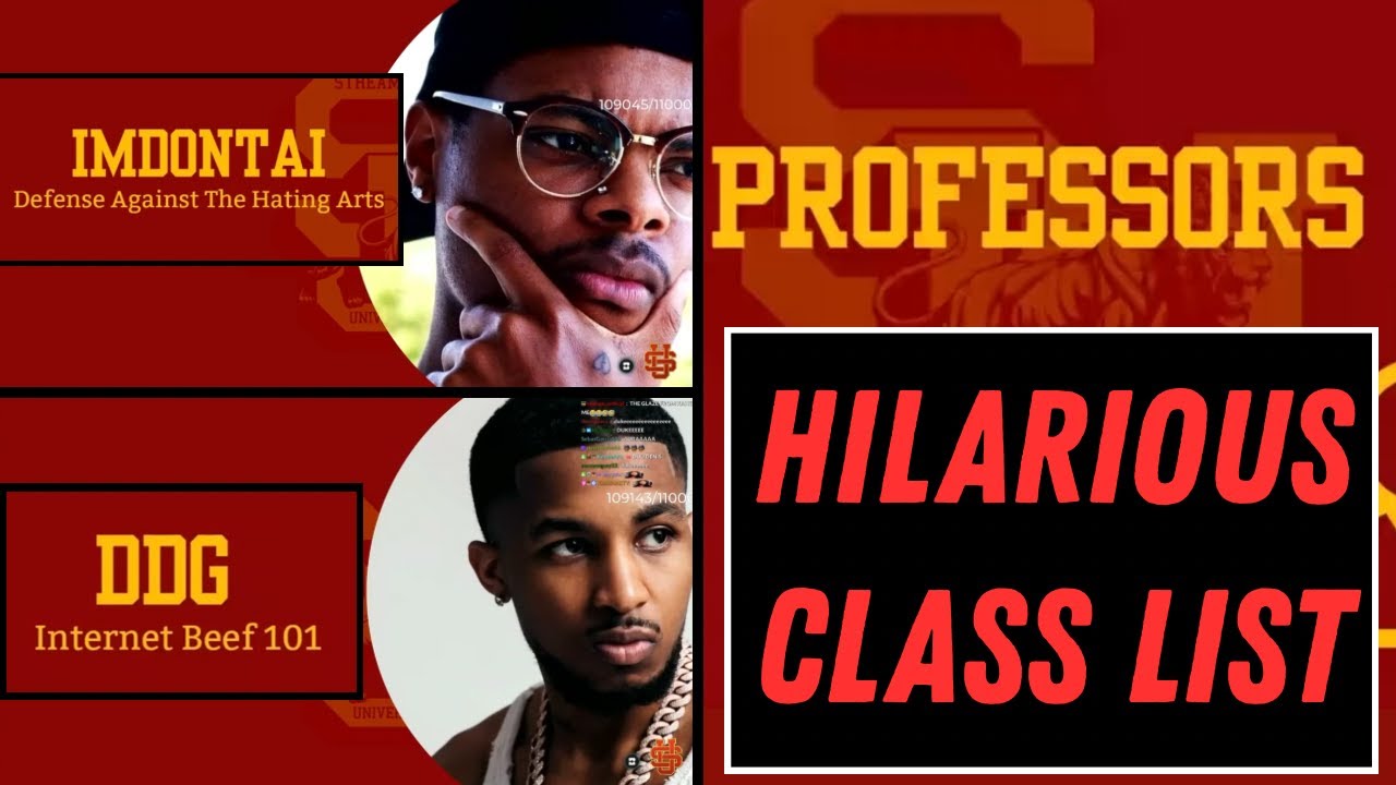 The Streamer University Professor Class List Is TOO FUNNY - YouTube