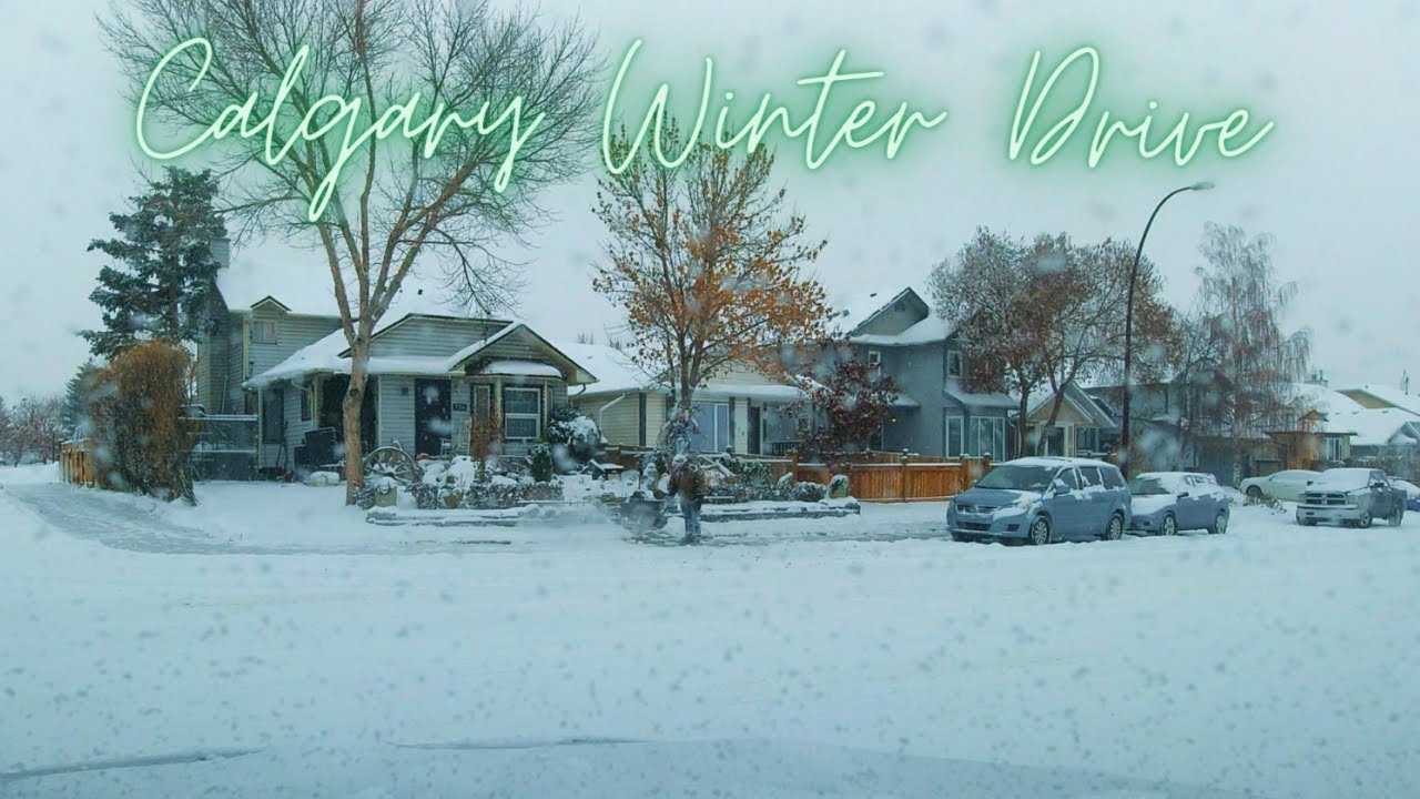 A Drive in A Extreme Cold Weather in Calgary, Alberta - YouTube