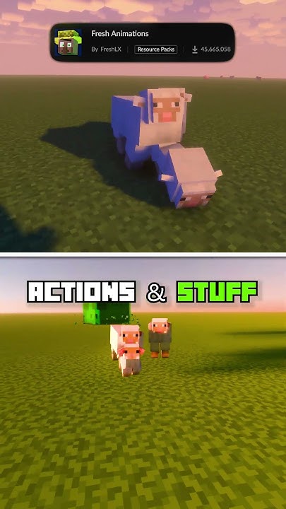 Minecraft Animations: Actions & Stuff 1.4 (Bedrock) vs Fresh Animations ...