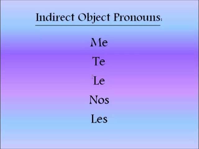 Direct Object Pronouns