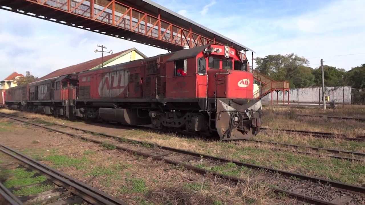 Trem ALL X80 Manobrando na Estação em Alegrete - RS (NAL) - YouTube