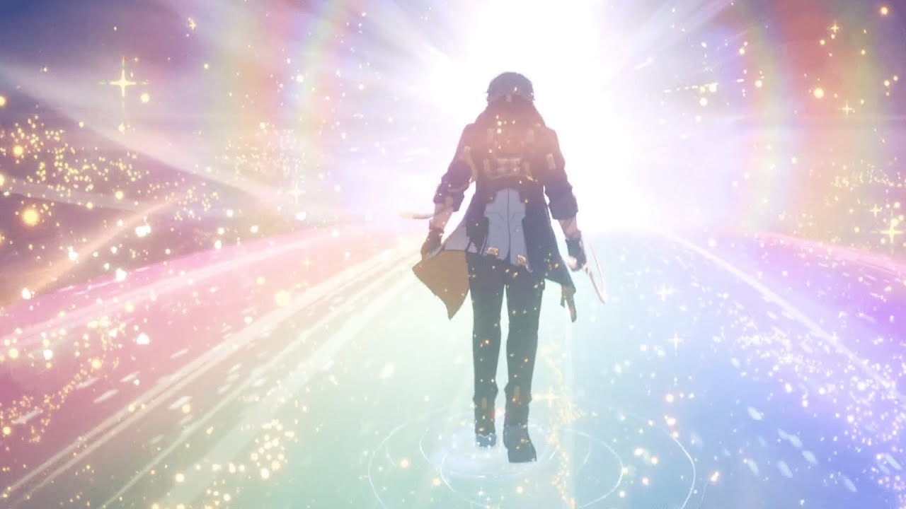 Trailblazer walks on rainbow cutscene 3.5 Honkai Star Rail - YouTube