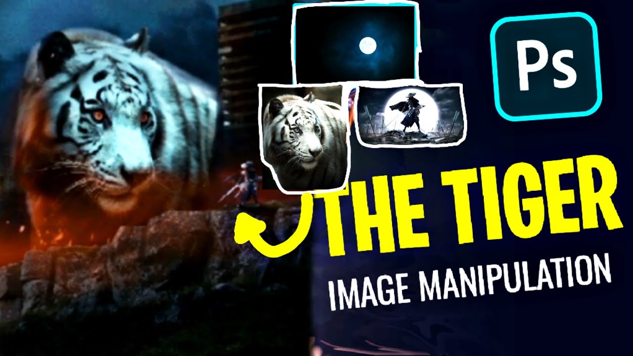 Giant tiger fantacy photo manipulation in photoshop|photoshop tutorial ...