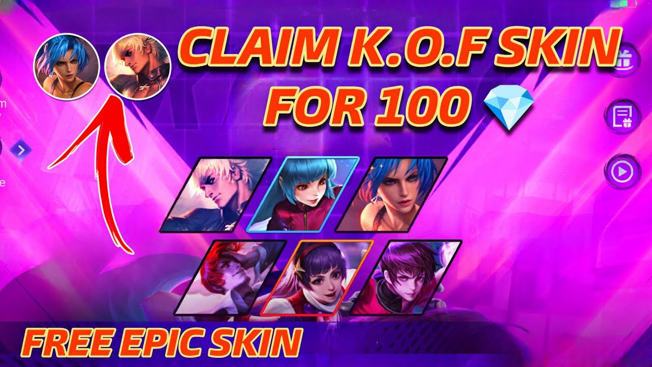 GET K.O.F SKIN ONLY AT 100 DIAMONDS | MOBILE LEGENDS KOF SKIN - YouTube
