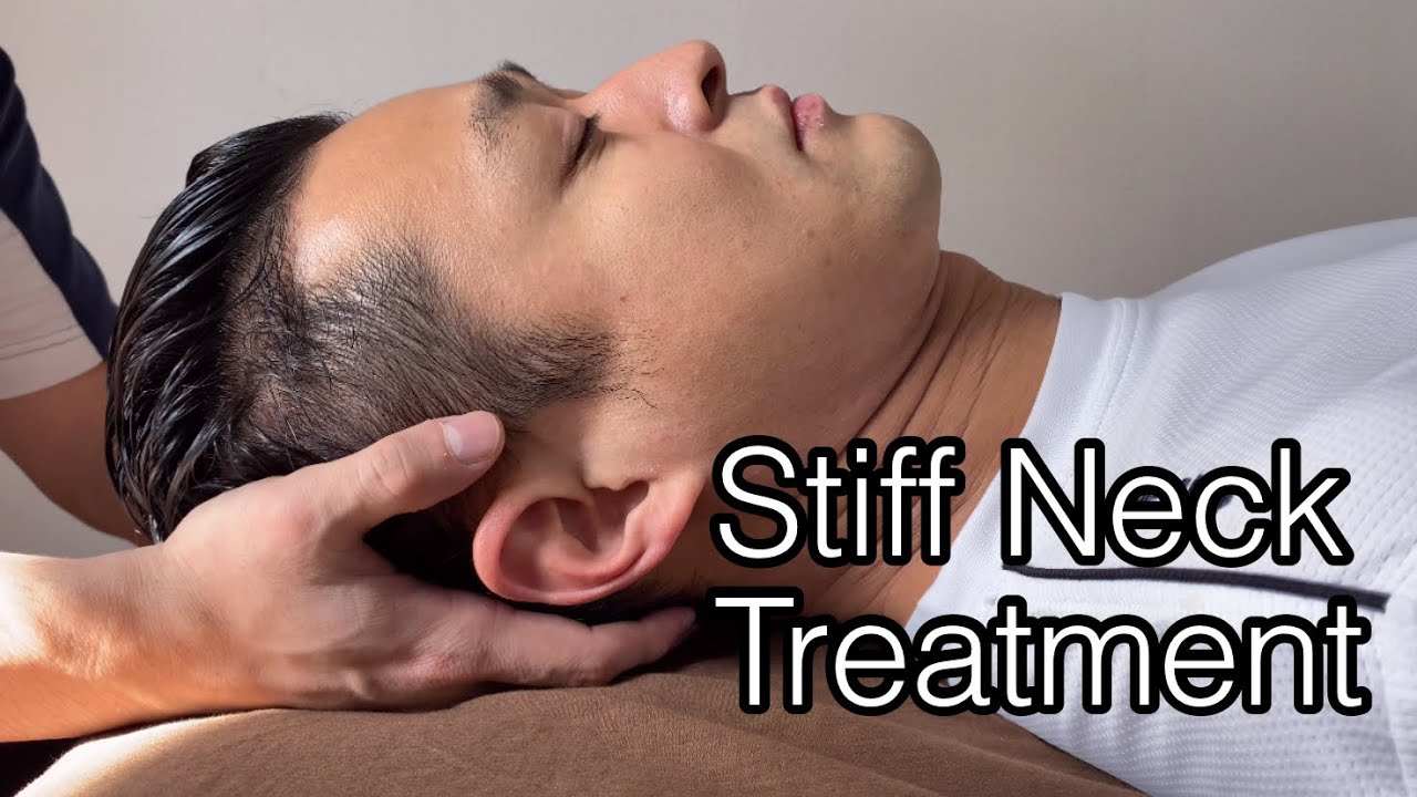 Manual therapy for stiff neck - YouTube