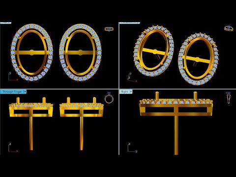 How to Make gold jewelry Design in Matrix v8 || tops cad Design in ...