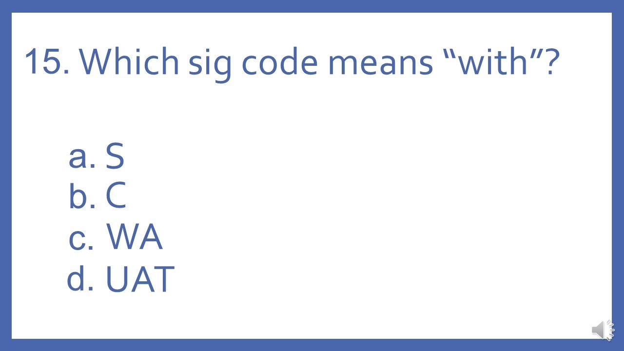 Pharmacy Abbreviations and Sig Codes PTCB Test Prep Question - Which ...