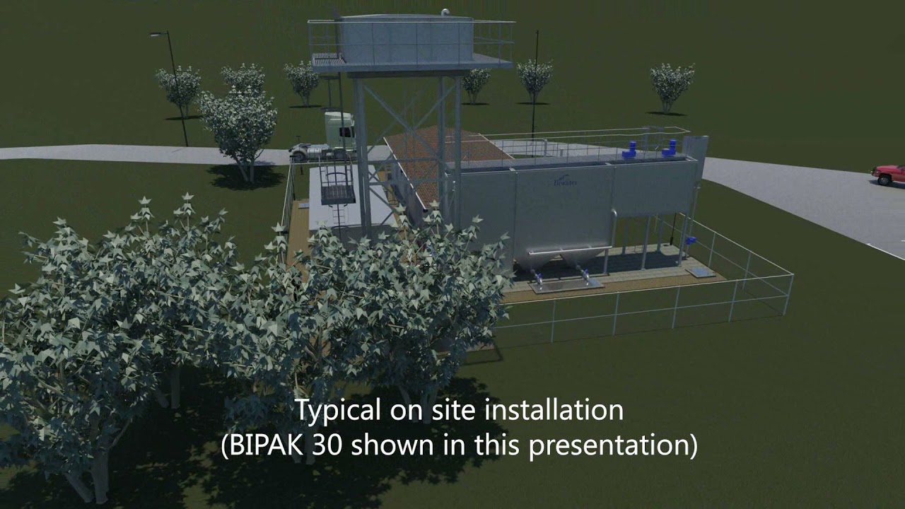 Animated flyover of Biwater’s packaged town drinking water treatment ...