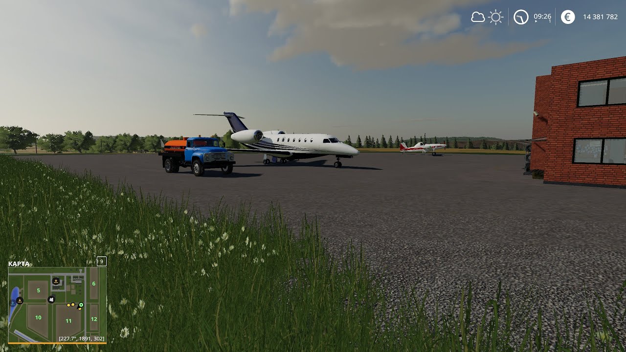 Farming Simulator 19 planes and airfield самолет и аэродром 2 - YouTube