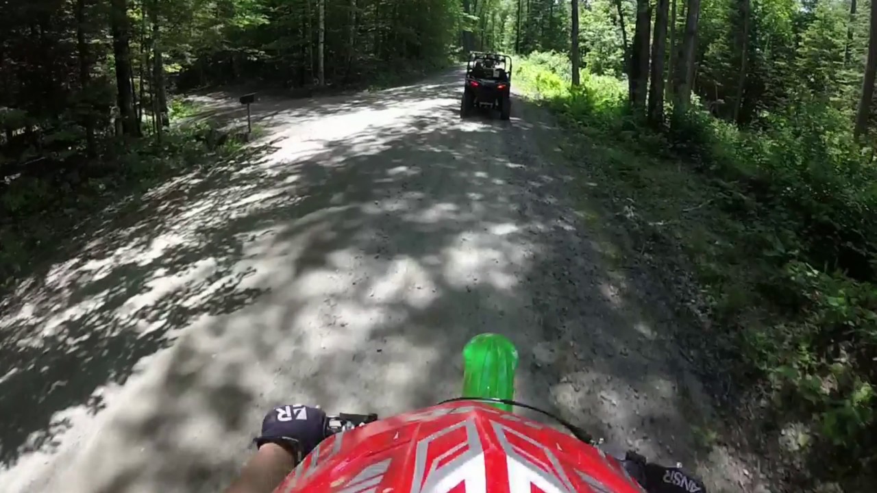 ATV UTV trail bike riding Warren NH 6-17-17 - YouTube